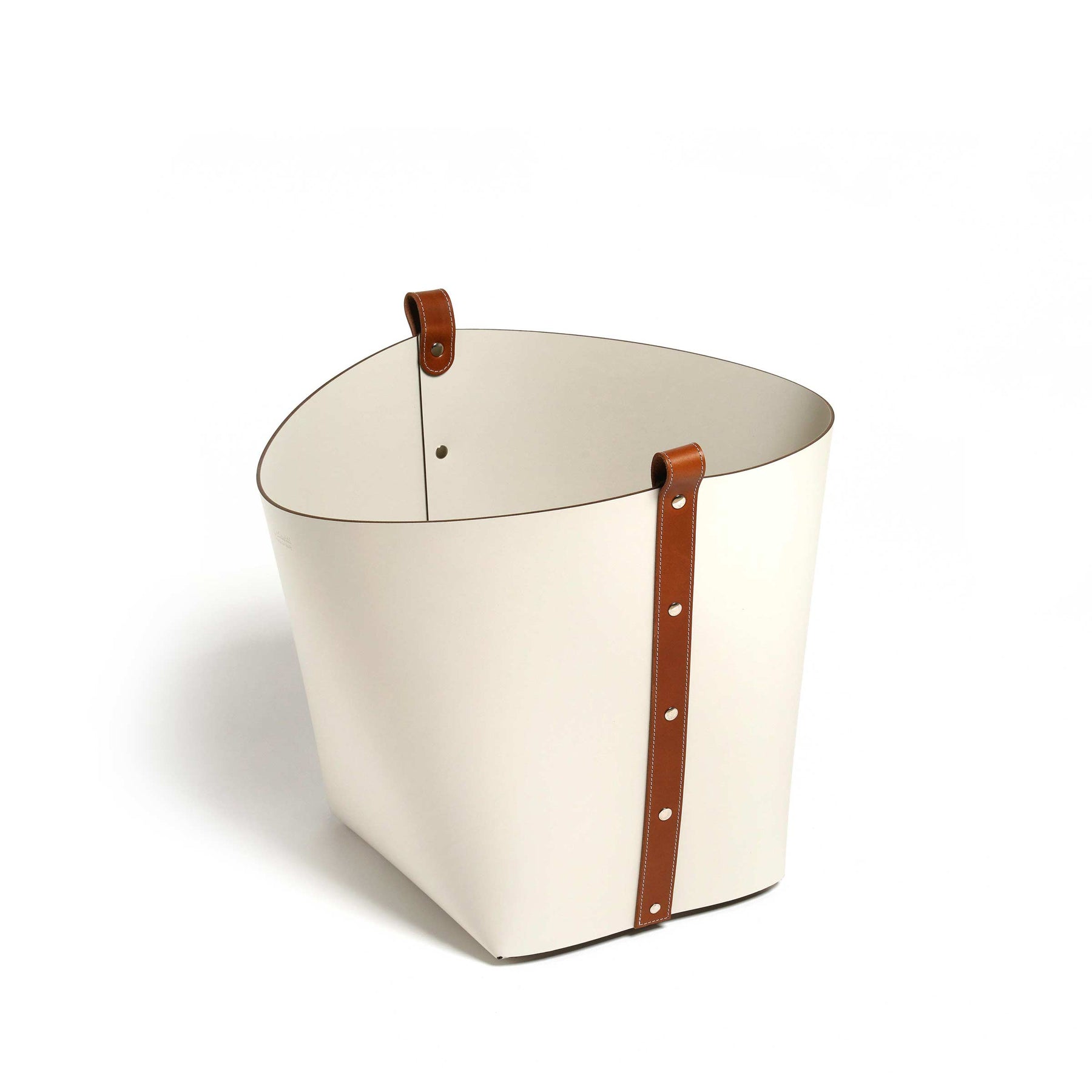 Leather Basket OVO by Pinetti. Shop on Design Italy