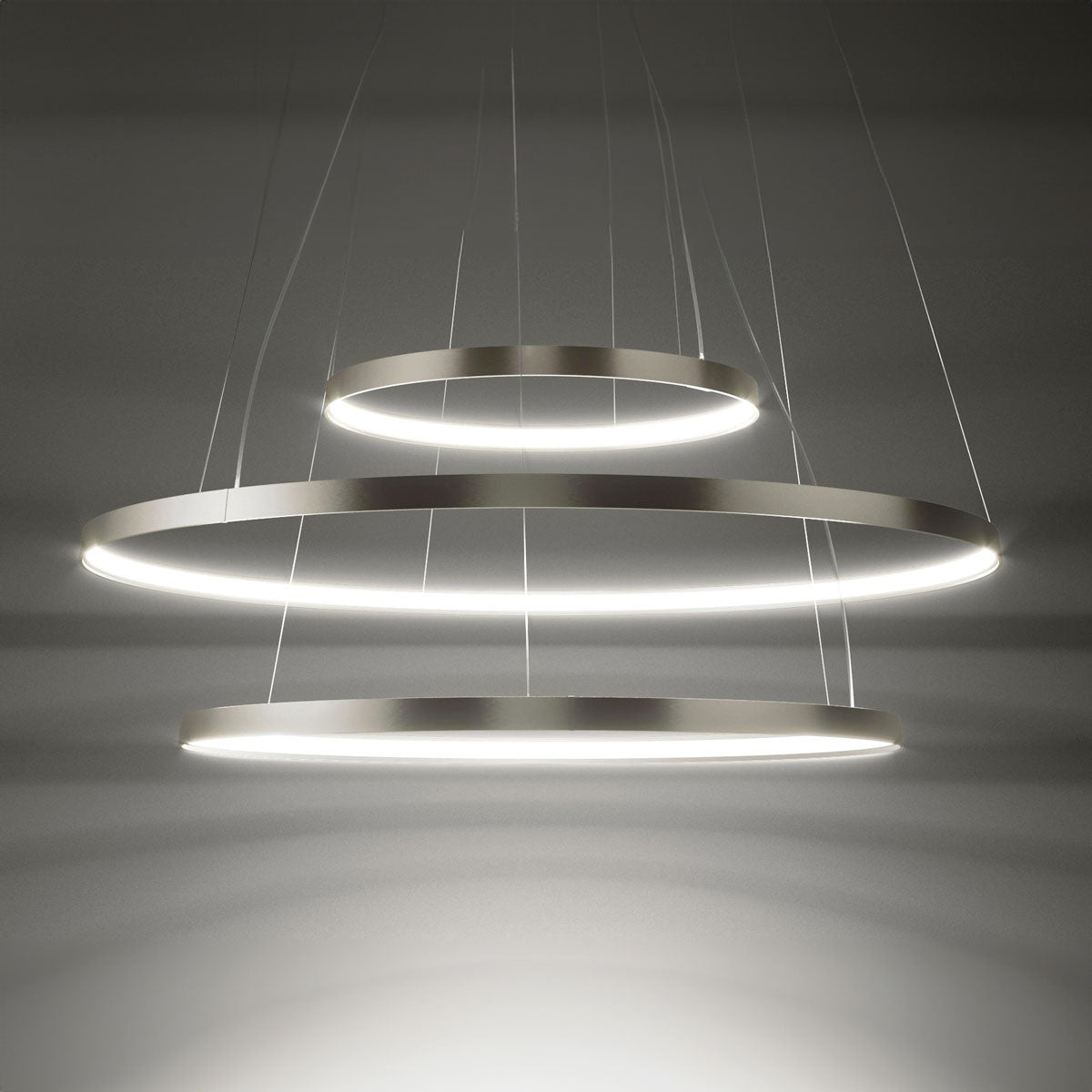 Aluminium 3 Ring ChandelierZERO ROUND by Panzeri Enzo for Panzeri. Shop ...