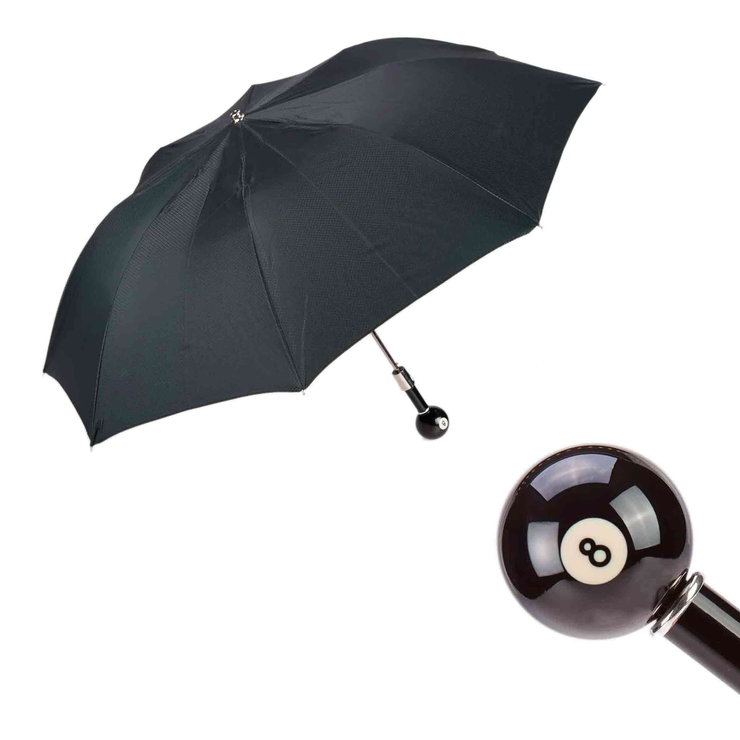 Folding Umbrella BILLIARD BALL 8 with Resin Handle. Shop on Design Italy
