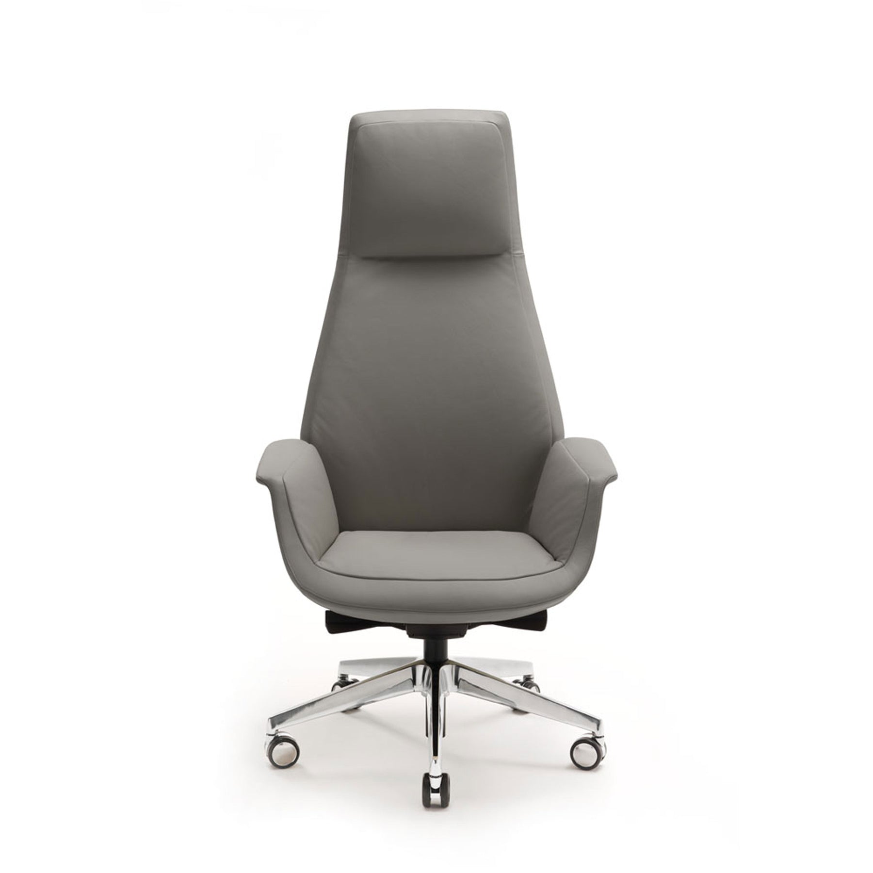 Leather High Back Swivel Chair with Wheels DOWNTOWN PRESIDENT by Jean ...