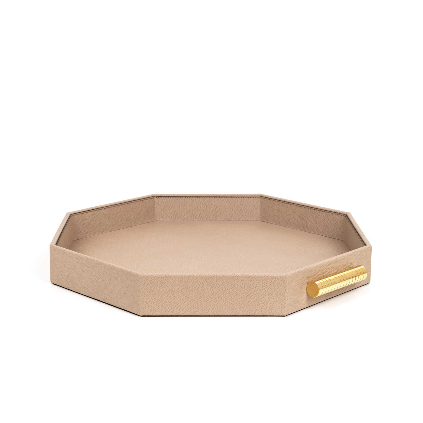 Octagonal Leather Tray GRACE by Pinetti - Design Italy