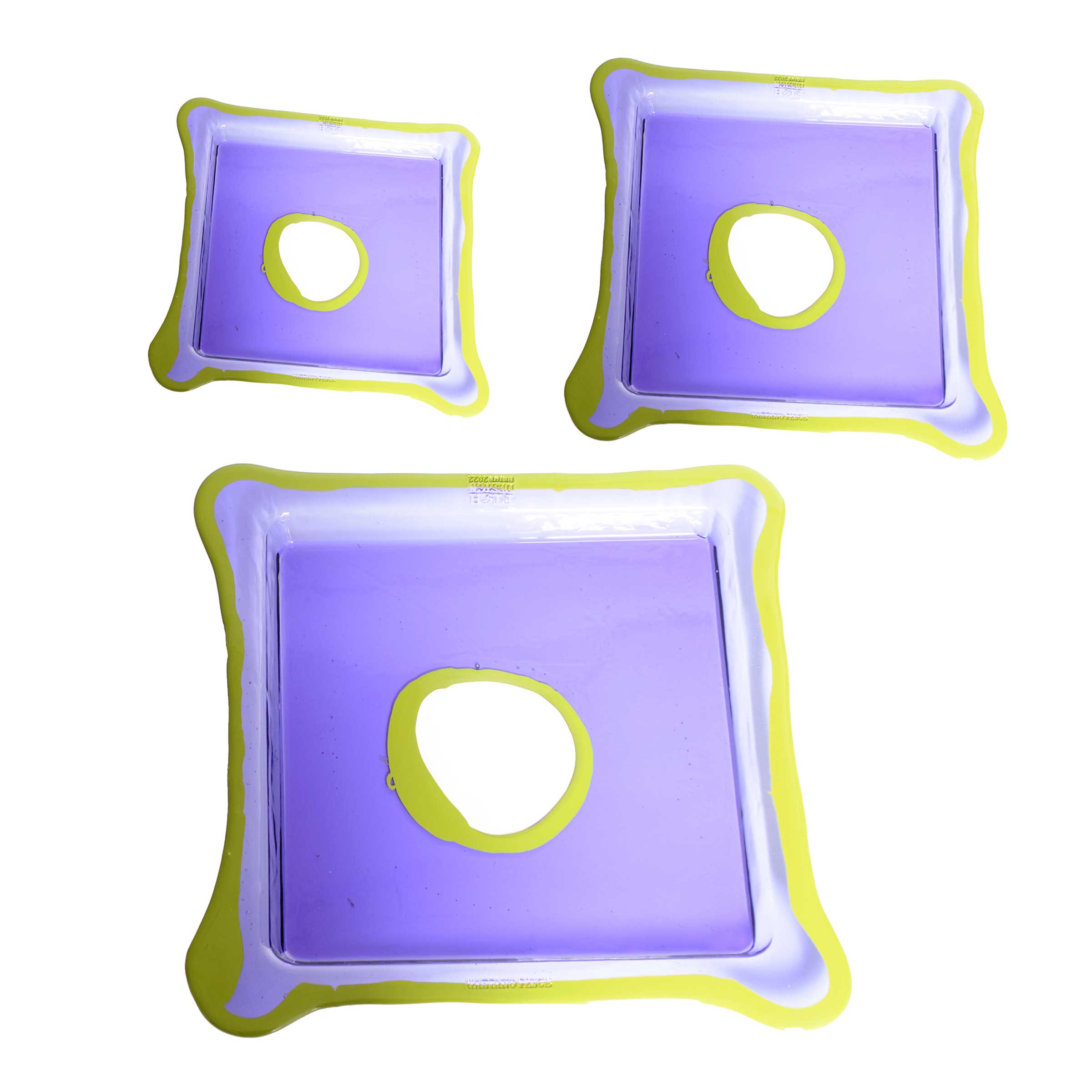 Resin Square Tray TRY-TRAY Purple Set of Three by Gaetano Pesce for ...