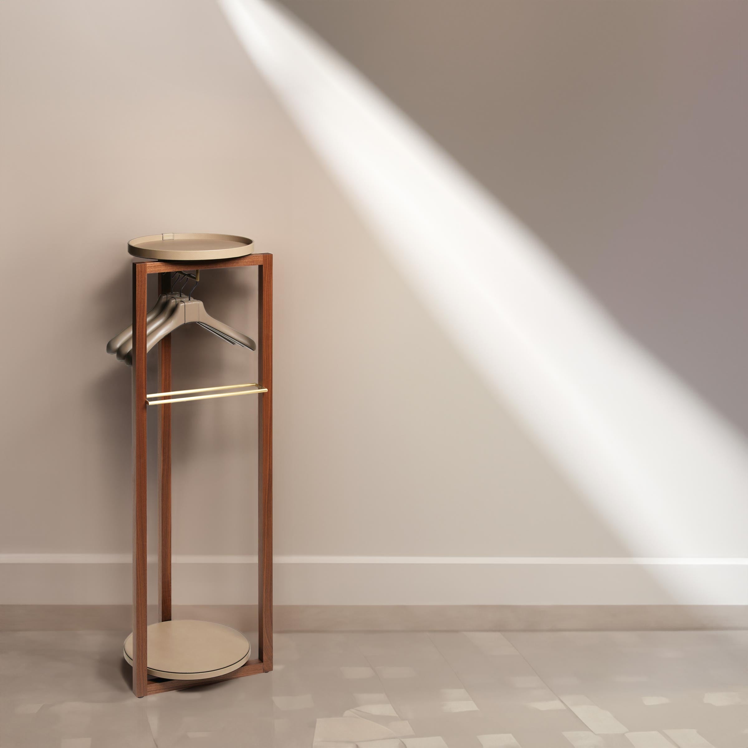 Leather Valet Stand ACHILLE by Pinetti. Shop on Design Italy