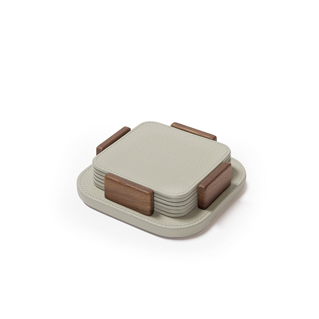 Leather Coasters Set TABLEWARE COLLECTION by Giobagnara for Poltrona ...
