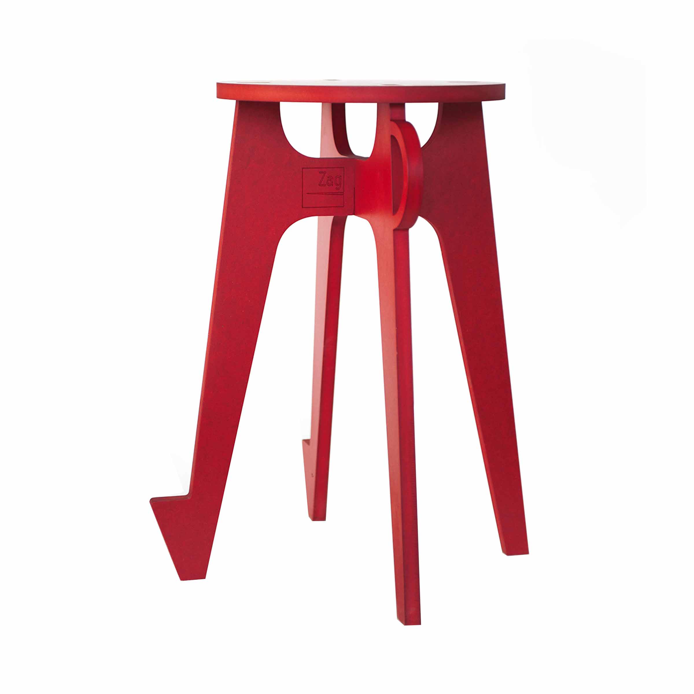Stool ACHILLE Red. Shop on Design Italy