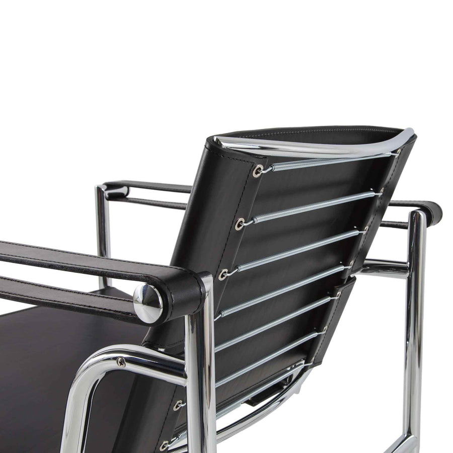 Steel and Leather Armchair LC1 FAUTEUIL A' DOSSIER BASCULANT by Le ...