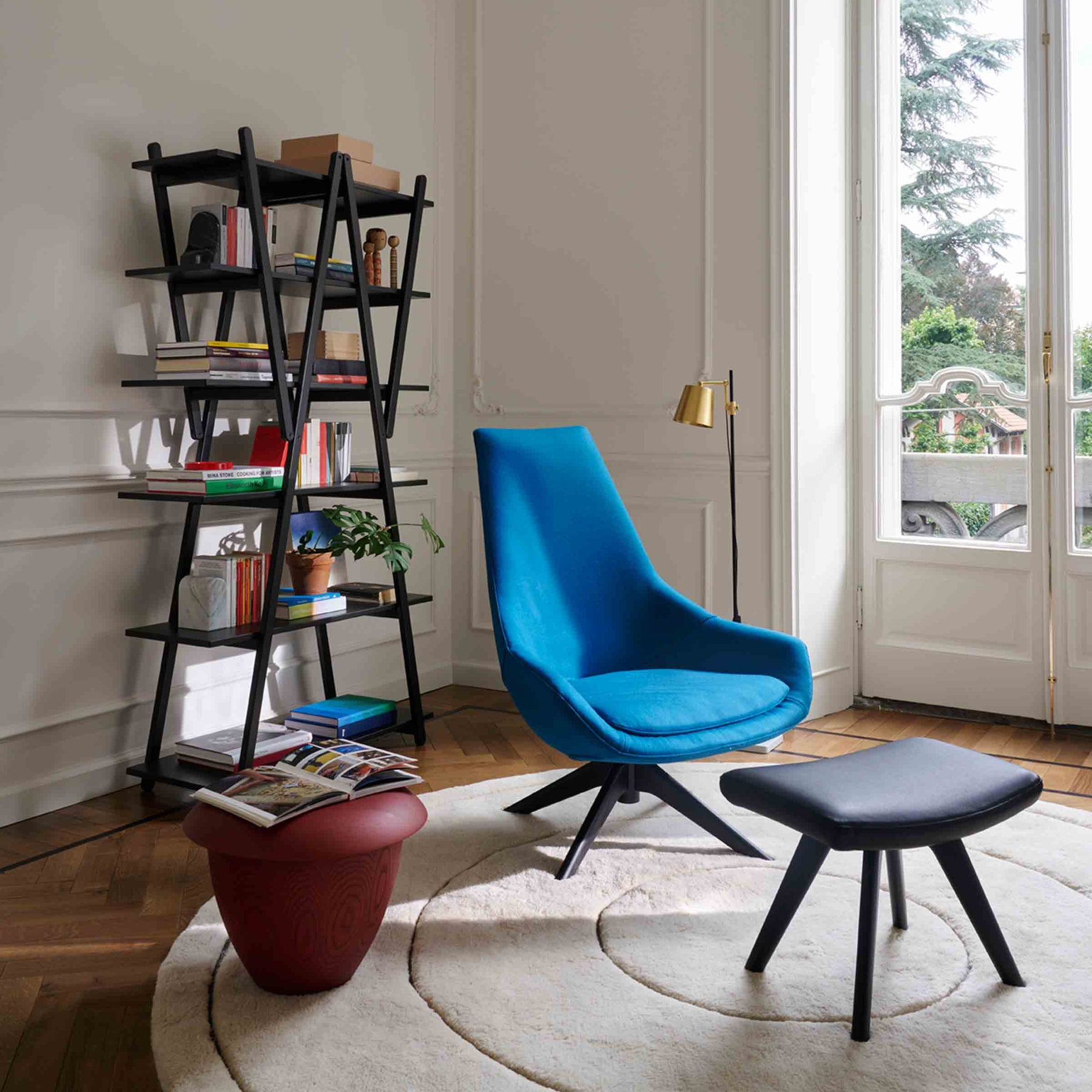 Folding Wood Bookshelf NUVOLA ROSSA by Vico Magistretti for Cassina ...