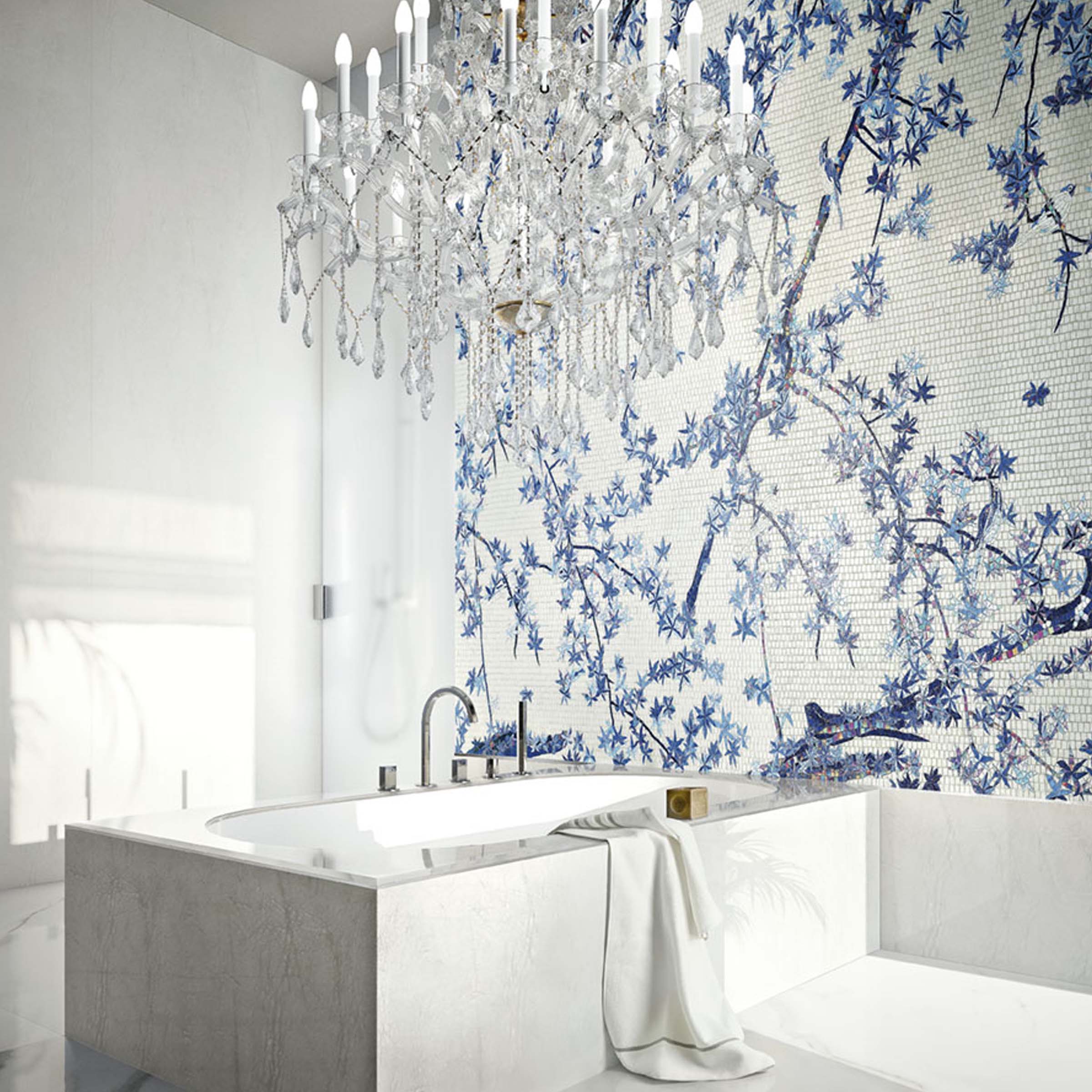 Mosaic MAPLE TREE & BIRDS by Sicis. Shop on Design Italy