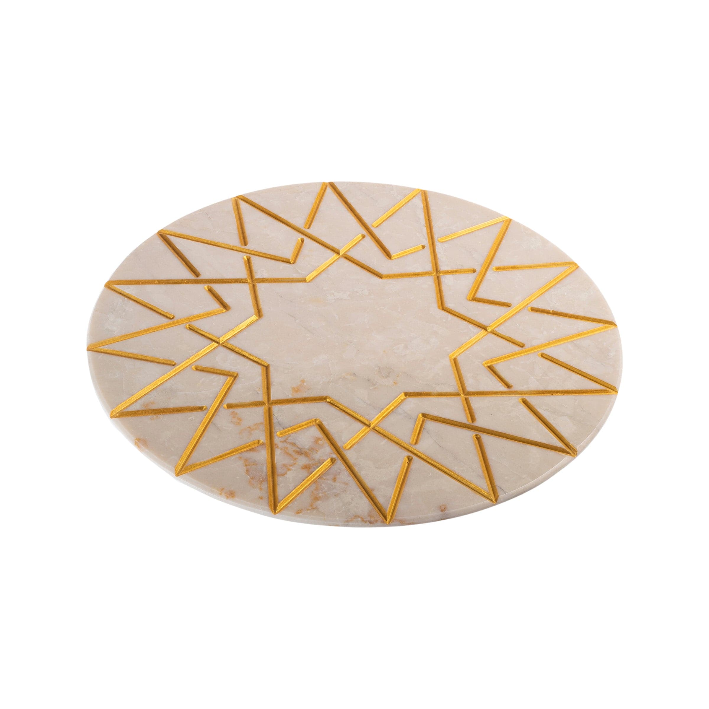 Marble and Gold Round Charger Plate PALATINA by Gabriele D'Angelo. Shop ...