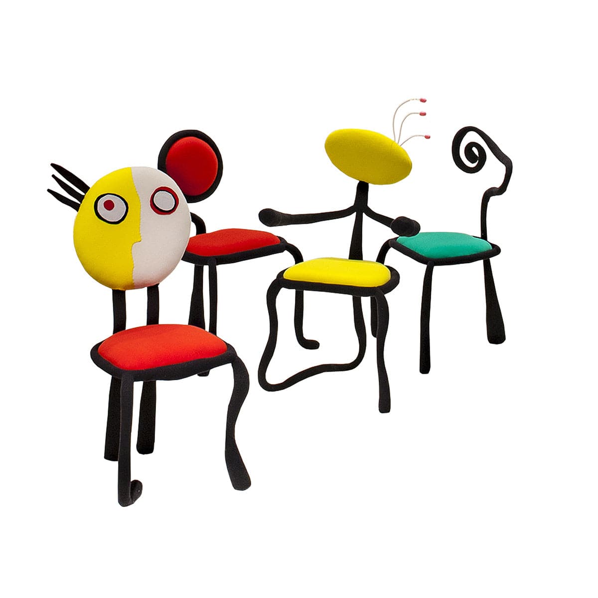 Chaises en métal MIRO' Ensemble de quatre. Achetez sur Design Italy