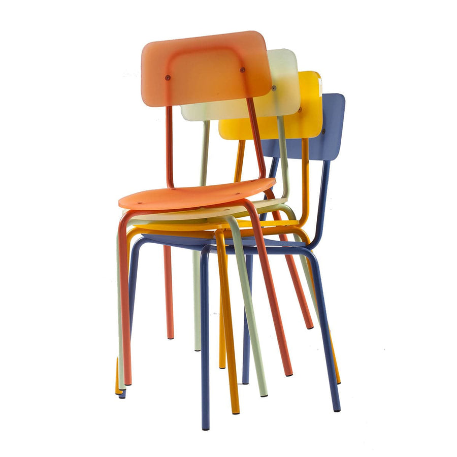 Metal Yellow Stackable Chair MOODERN. Shop on Design Italy