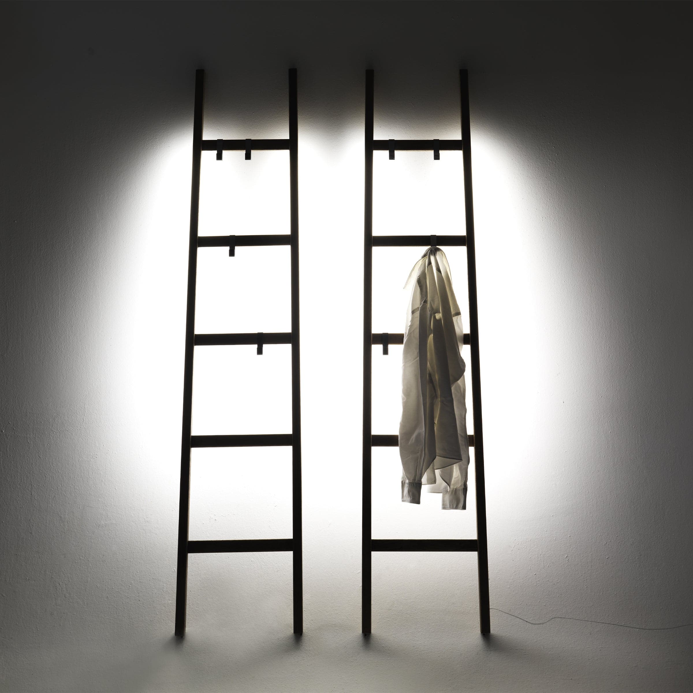 Ladder Lamp ALLA SCALA with Hooks by Claudio Bitetti. Shop on Design Italy